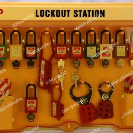 Jual Lockout Tagout Station With Loto Devices. Lock Out Tag Out Kit ...