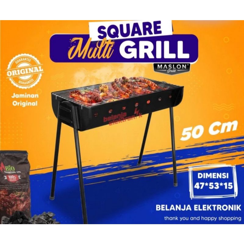 Jual Maspion Multi square grill 50cm & 30cm / alat panggangan arang ...