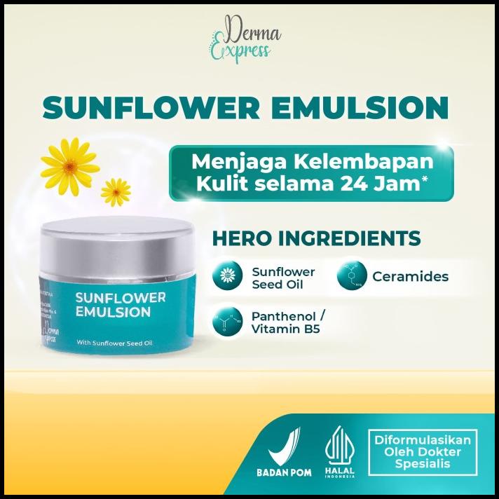 Jual Derma Express Moisturizer Sunflower Emulsion | Shopee Indonesia
