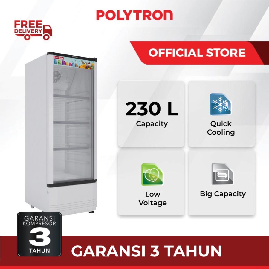 Jual POLYTRON Showcase Fastcool 230 Liter SCN 180L | Shopee Indonesia