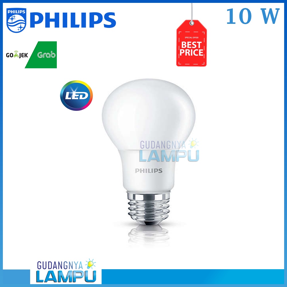 Jual Lampu Bohlam LED Philips 10 Watt Putih/Cool Daylight (10W 10 W 10Watt) | Shopee Indonesia