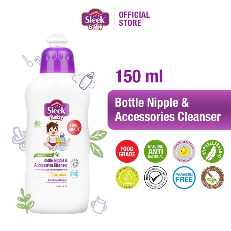 Jual Sleek Bottle & Nipple Cleanser - sabun pencuci botol susa dan ...