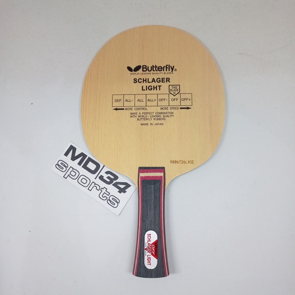 Jual KAYU BUTTERFLY W.SCHLAGER LIGHT - blade / kayu / bet pingpong | Shopee Indonesia