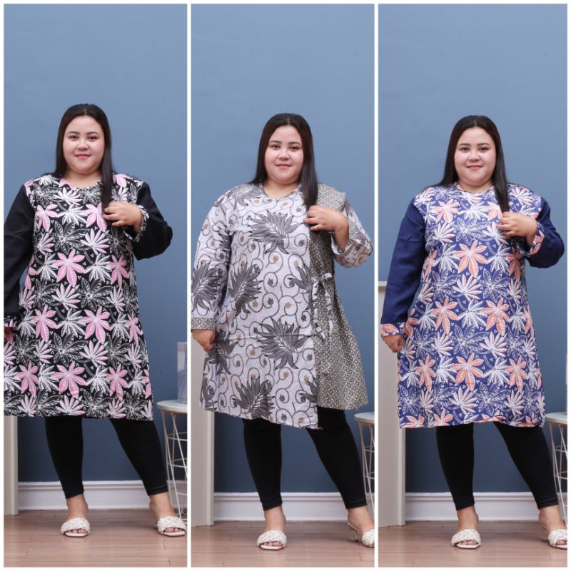 Jual Blus Batik Big Size Modern dan Kekinian | Shopee Indonesia