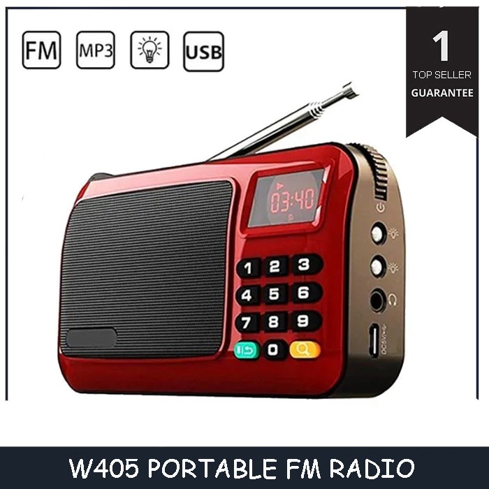 Jual Portable FM Radio Player TF Card - W405 | Shopee Indonesia