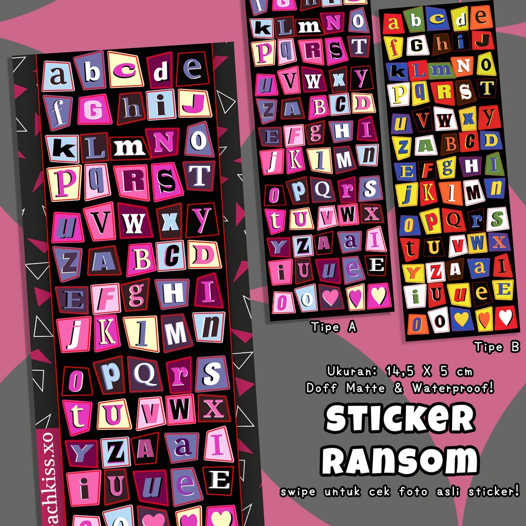 Jual [BACA DESKRIPSI] Sticker untuk Dekorasi Photocard / Polcos Huruf ...
