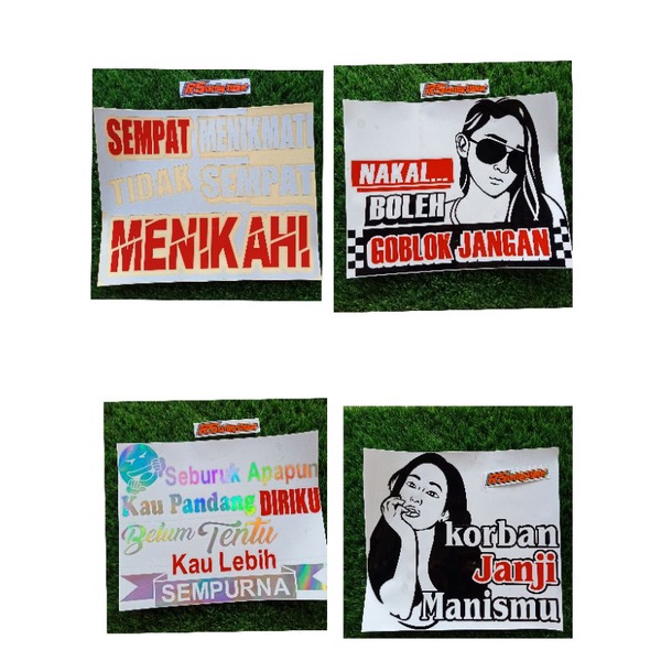 Jual STICKER CUTTING KATA - KATA UNTUK KACA PINTU MOBIL TRUK DAN PICK UP | Shopee Indonesia