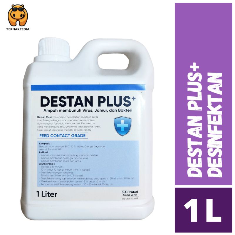 Jual Desinfektan Kandang 1 Liter - Destan Plus 1 L - Desinfektan BKC 10% - Desinfektan BKC 10% ...