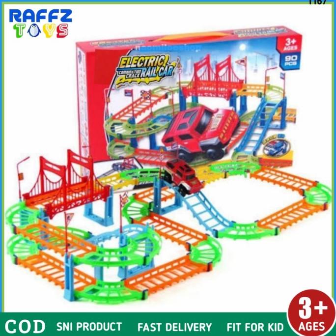 Jual Mainan Anak Race Track Jalur Mobil City Rail Car - Trek Rel Kereta ...