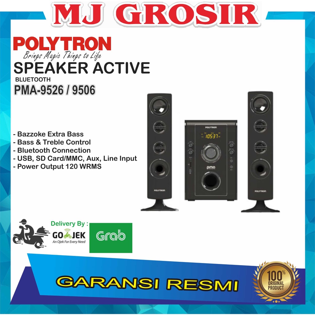 Jual Polytron Speaker Audio Pma 9526 9506 Super Bass Usb Bluetooth