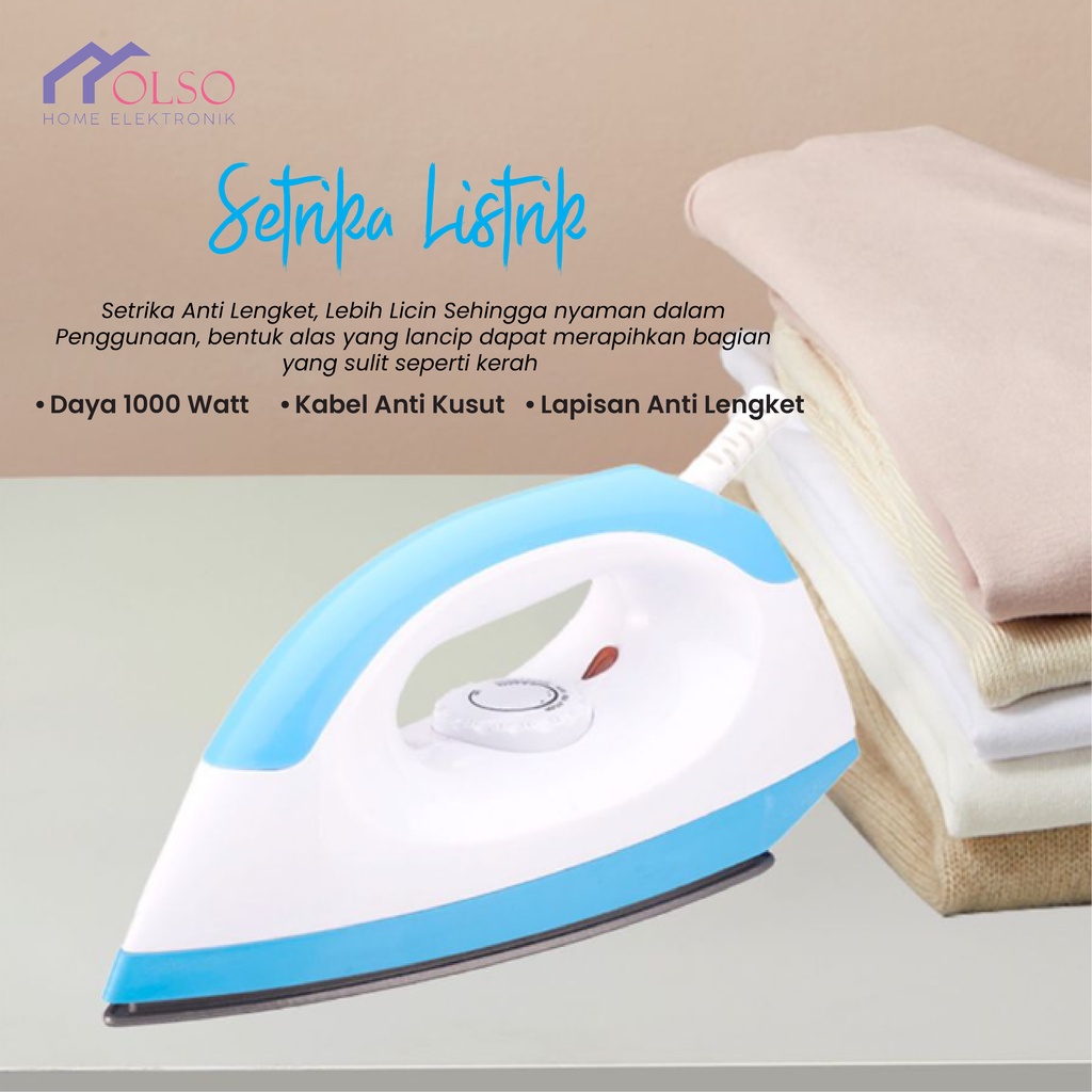 Jual SETRIKA LISTRIK IRON ELECTRIC CEPAT PANAS ANTI LENGKET | Shopee ...