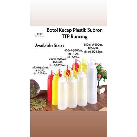 Jual Botol kecap / saos plastik ( 300ml / 400ml / 650ml ) | Shopee ...