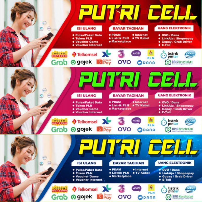 Jual Spanduk Jual Pulsa, Konter Pulsa | Shopee Indonesia