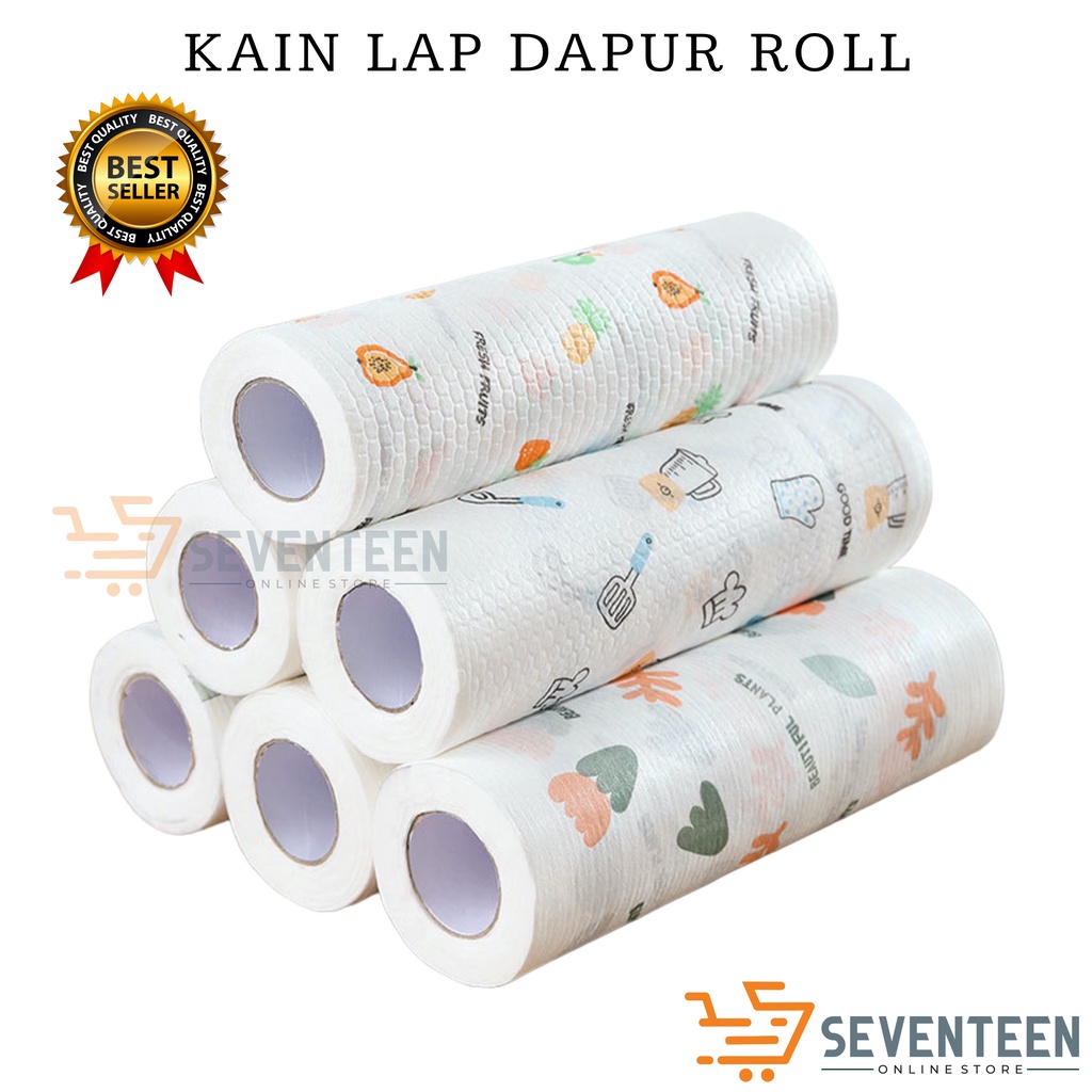 Jual SEVENTEEN TISSUE KAIN LAP DAPUR ROLL GULUNG 50-LEMBAR 200-LEMBAR ...