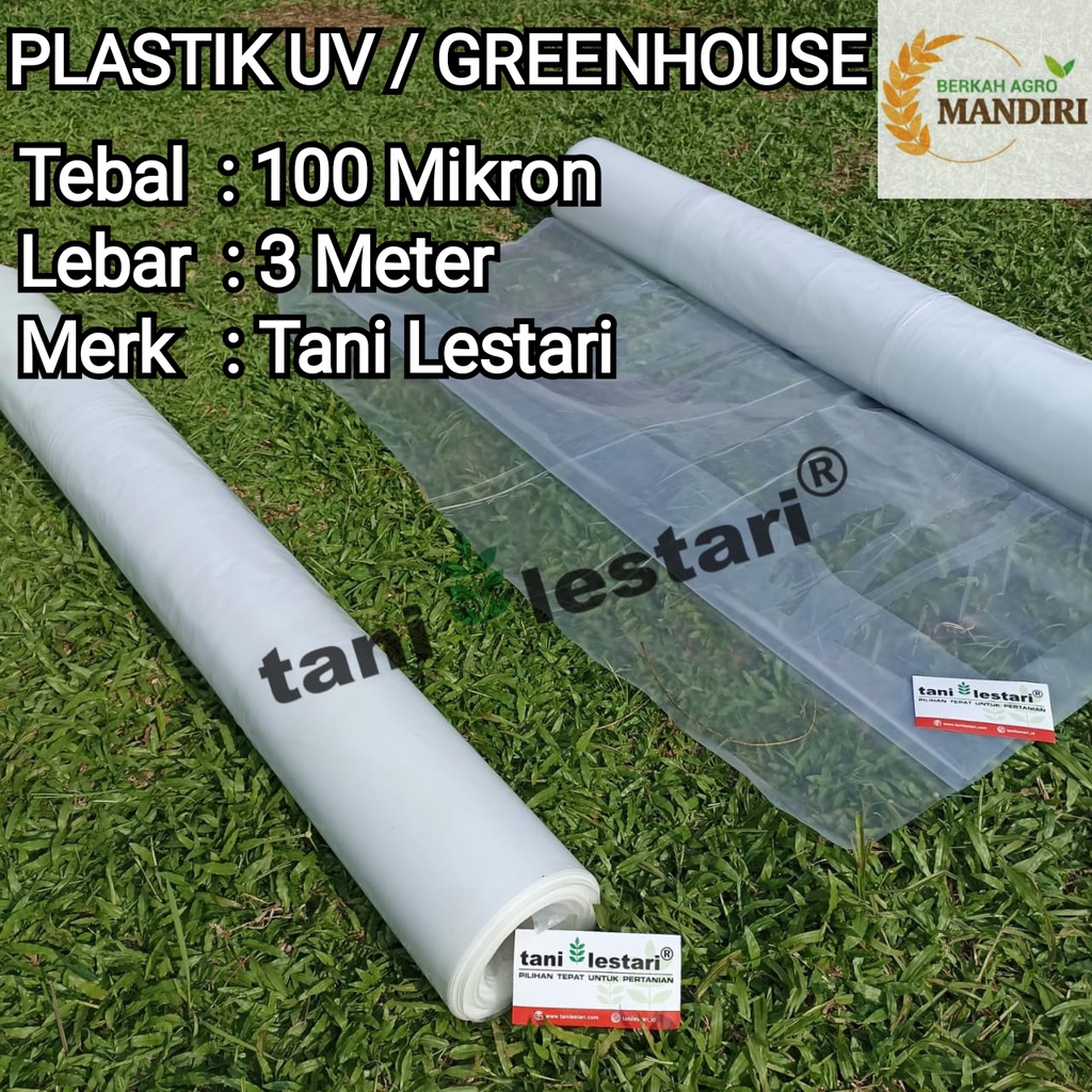 Jual PLASTIK UV GREENHOUSE LEBAR 3 METER TEBAL 100 MIKRON TANI LESTARI | Shopee Indonesia