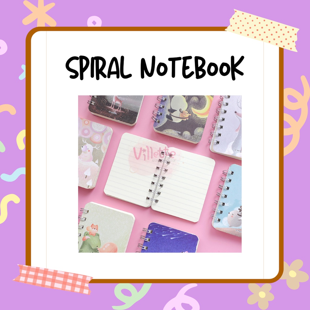 Jual Mini Notebook Notepad Buku tulis kecil Notes Spiral Kawat A7 Lucu ...