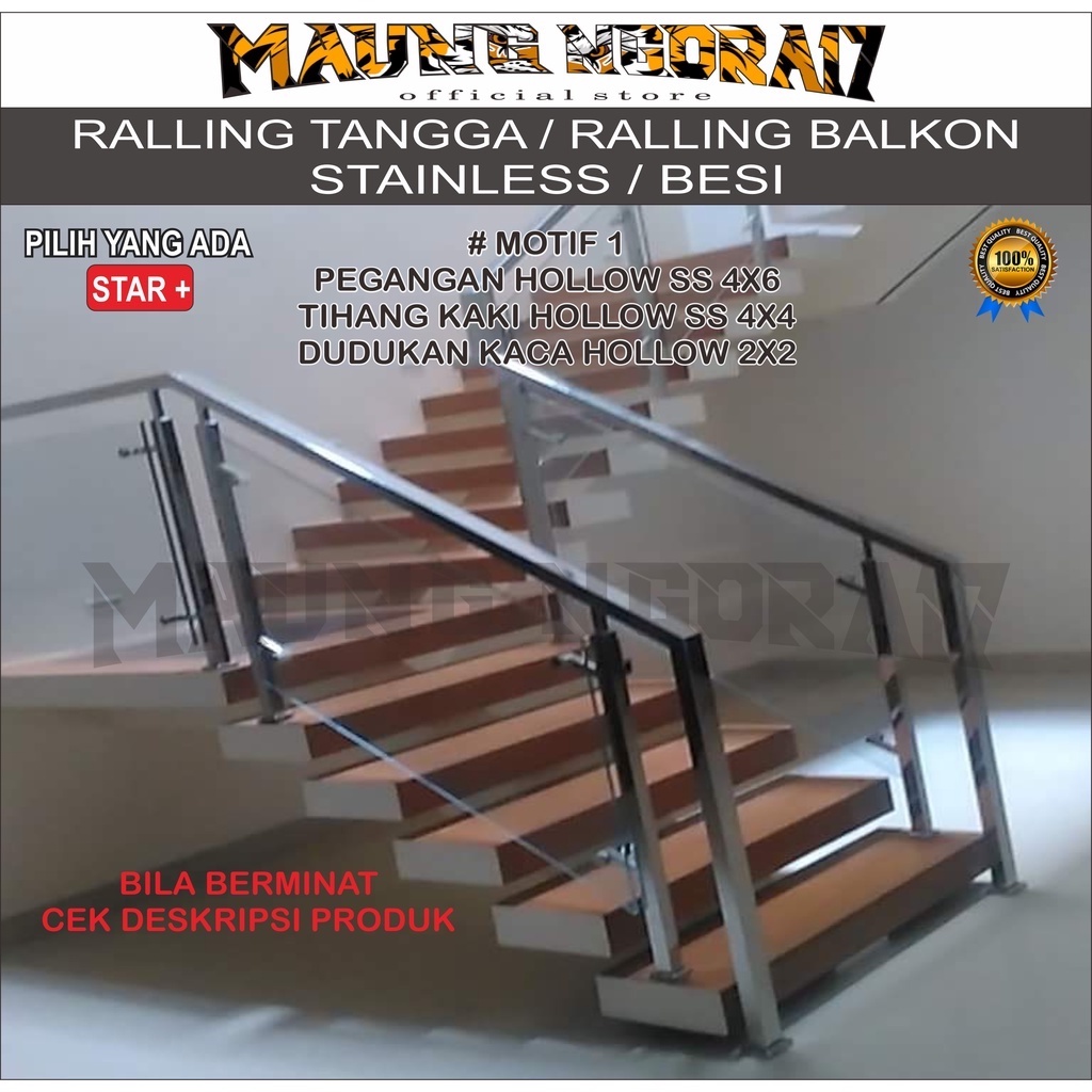 Jual Ralling tangga / pegangan tangga minimalis / ralling balkon ...