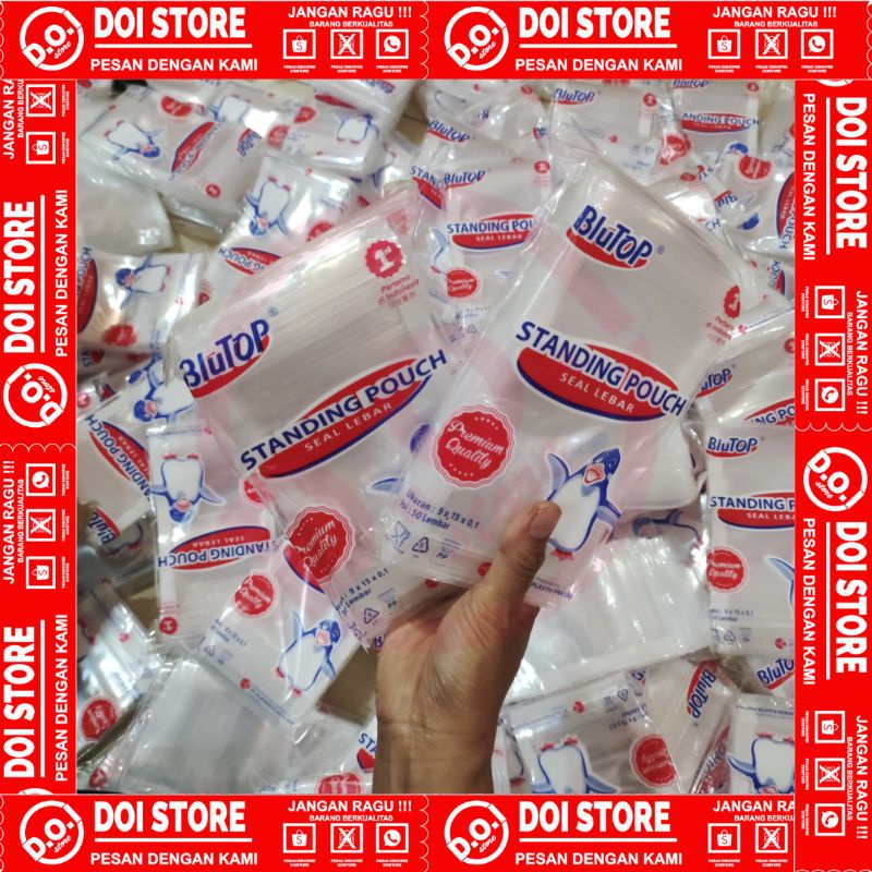 Jual 1 PACK PLASTIK STANDING POUCH UKURAN 9cm x 15cm SEAL LEBAR ...