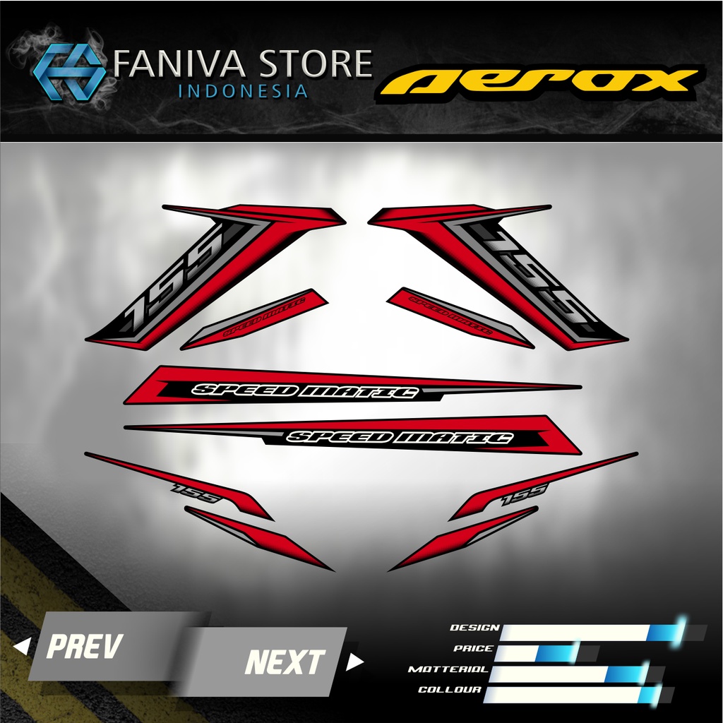 Jual STRIPING AEROX 155 NEW / STRIPING AEROX TERBARU 2022 / STRIPING ...