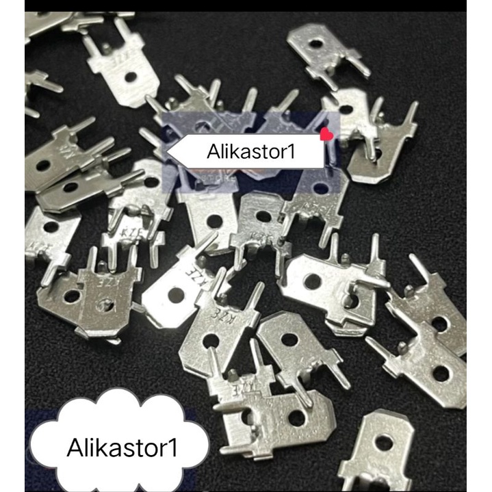 Jual Skun spade male 6,3mm PCB/terminal skun cowok PCB 6,3mm (isi 100 ...