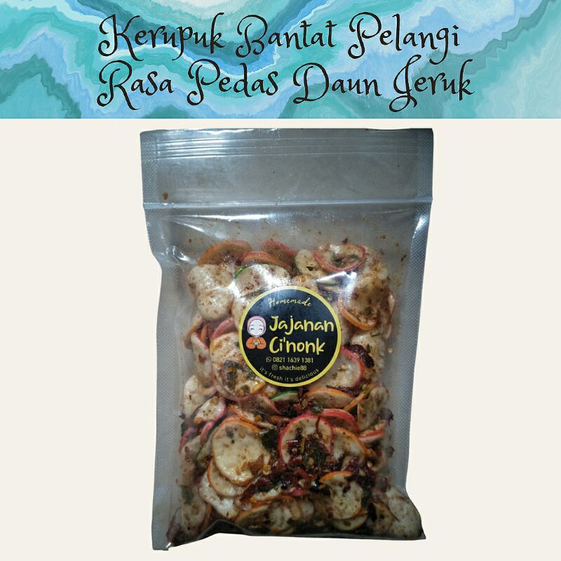 Jual Jajanancinonk | Snack Kerupuk Pelangi Rasa Pedas Daun Jeruk Enak ...