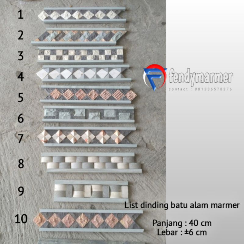 Jual List dinding batu alam harga perlembar | Shopee Indonesia