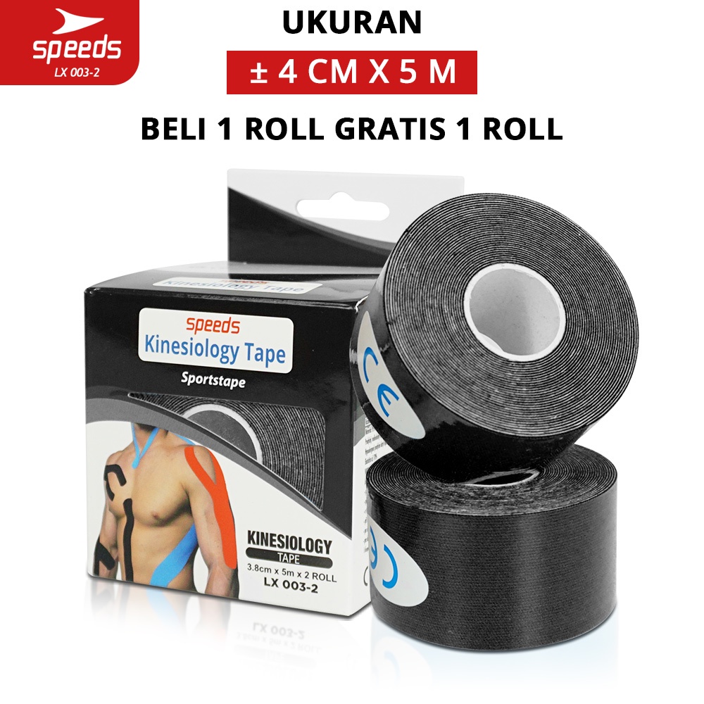 Jual SPEEDS Kanesio Tape / Tapping / Kinesiology Tape 4cm x 5m Therapy Tapping Plester Elastis ...