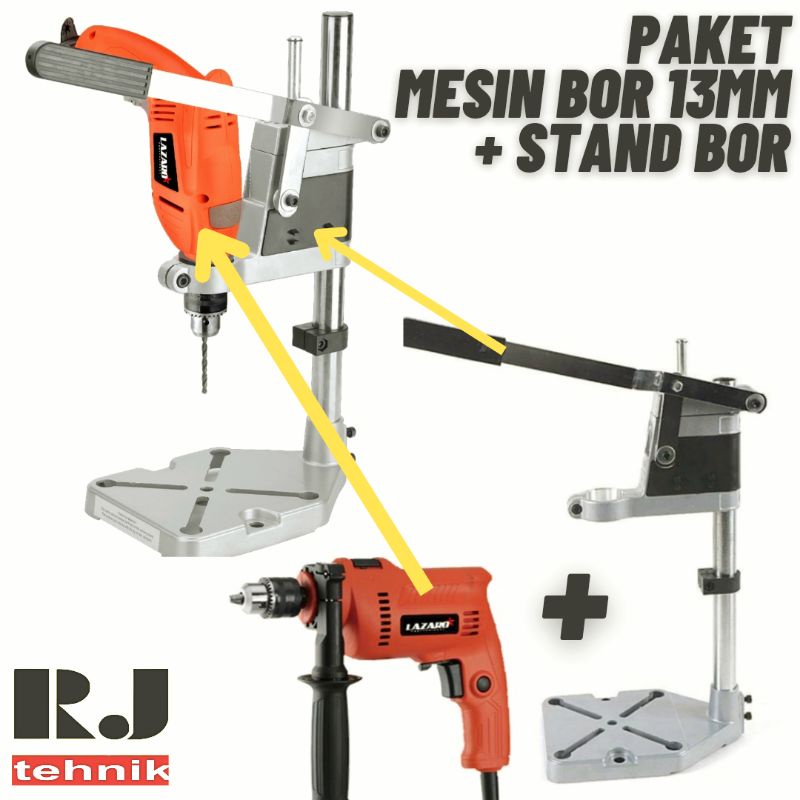 Jual Mesin Bor Duduk Mini Bor Tangan 13" inch dan Stand Dudukan Bor Set ...