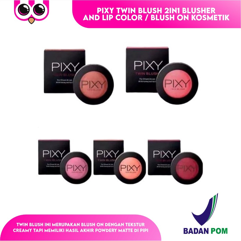 Jual PIXY TWIN BLUSH 2IN1 BLUSHER AND LIP COLOR / BLUSH ON KOSMETIK ...