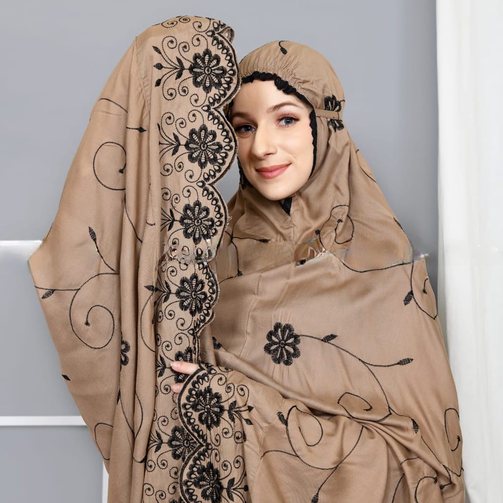 Jual Deve Mukena Gracella Full Bordir Jumbo Mukena Premium Perlengkapan ...