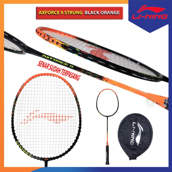 Jual LINING AXFORCE 9 Strung Raket Badminton Anak / Kids Original ...