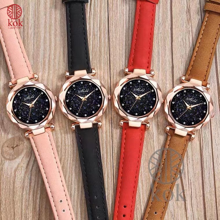 Jual Jam Tangan Geneva Leather Quartz Fashion Wanita Kulit/Analog ...