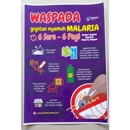 Jual Poster Waspada Gigitan Nyamuk Malaria | Shopee Indonesia