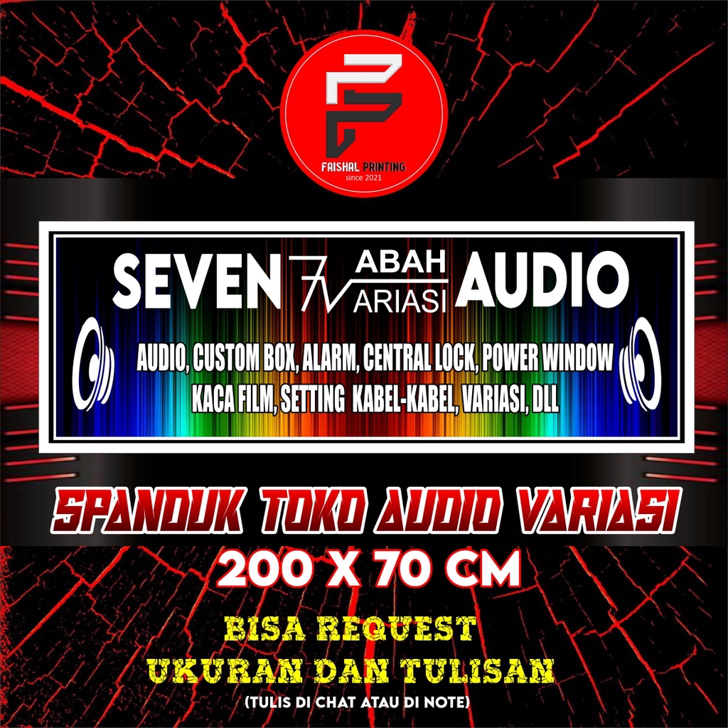 Jual Spanduk Toko variasi Audio Mobil / Banner Toko Variasi Mobil ...