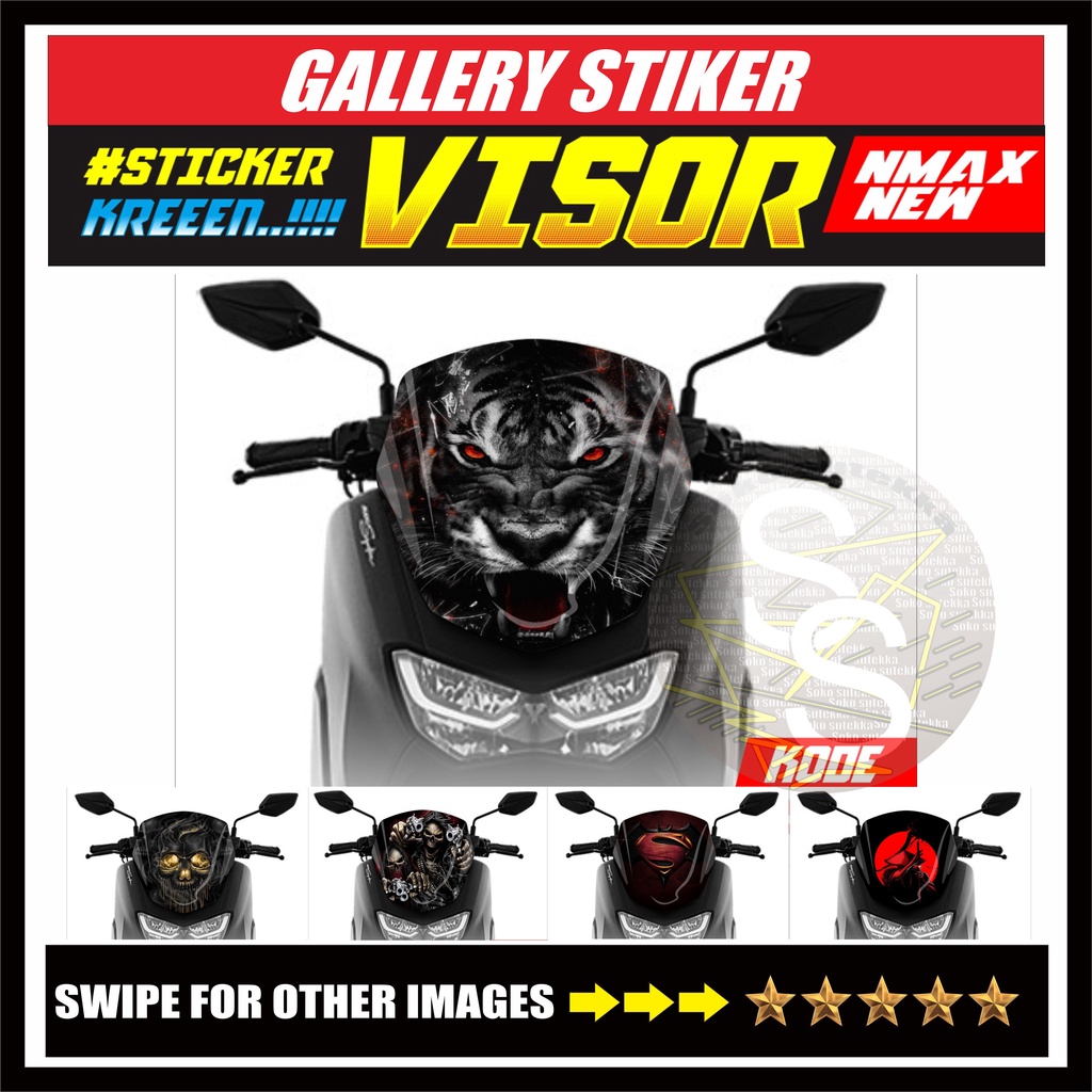 Jual STICKER VISOR ALL NMAX NEW VARIASI - STIKER DECAL BUAT SEMUA VISOR ...