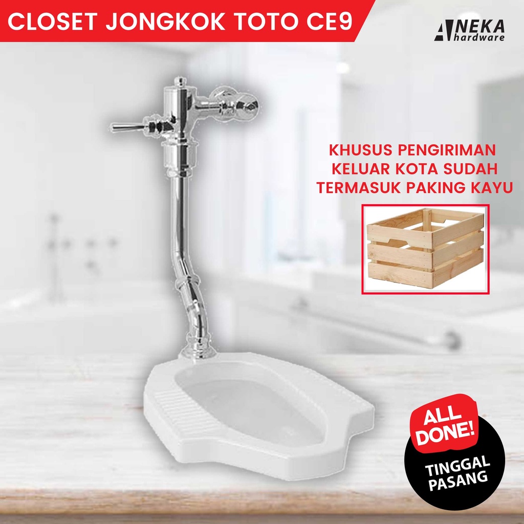 Jual Closet Jongkok TOTO CE9 Komplete Set Flush Valve / Kloset Jongkok | Shopee Indonesia