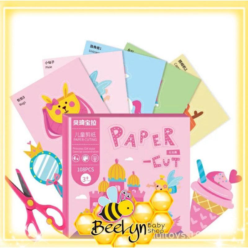 Jual BEELYN - mainan prakarya menggunting princess animal transport ...