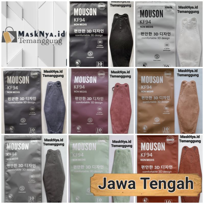 Jual MASKER KF94 MOUSON ORIGINAL isi 10 pcs | Shopee Indonesia