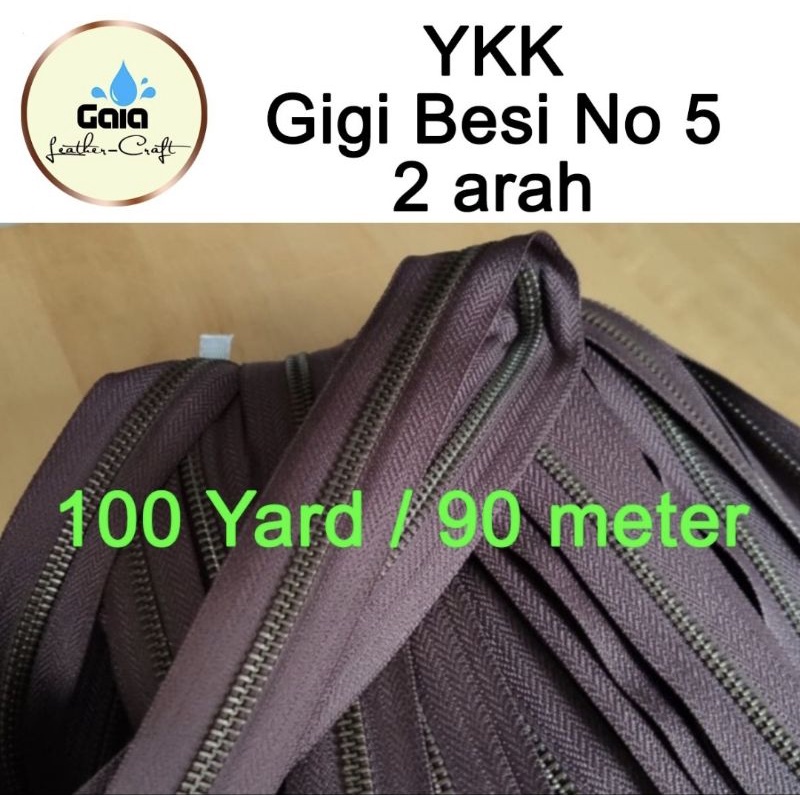 Jual YKK zipper ritsleting resleting besi no 5 dua arah 100 yard | Shopee Indonesia