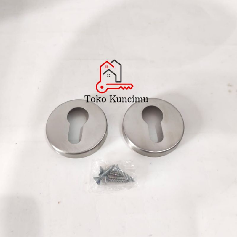Jual Penutup lubang kunci pintu/ring kunci bulat/cover silinder 005 SS ...