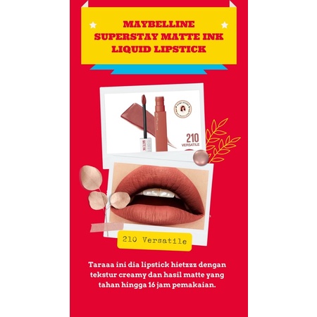 Jual Maybelline Super Stay Matte Ink Lipstick - Versatile | Shopee ...