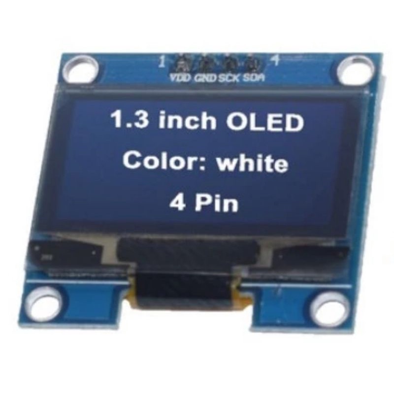 Jual Oled 1.3" inch 1.3 white color 4pin lcd IIc I2C | Shopee Indonesia