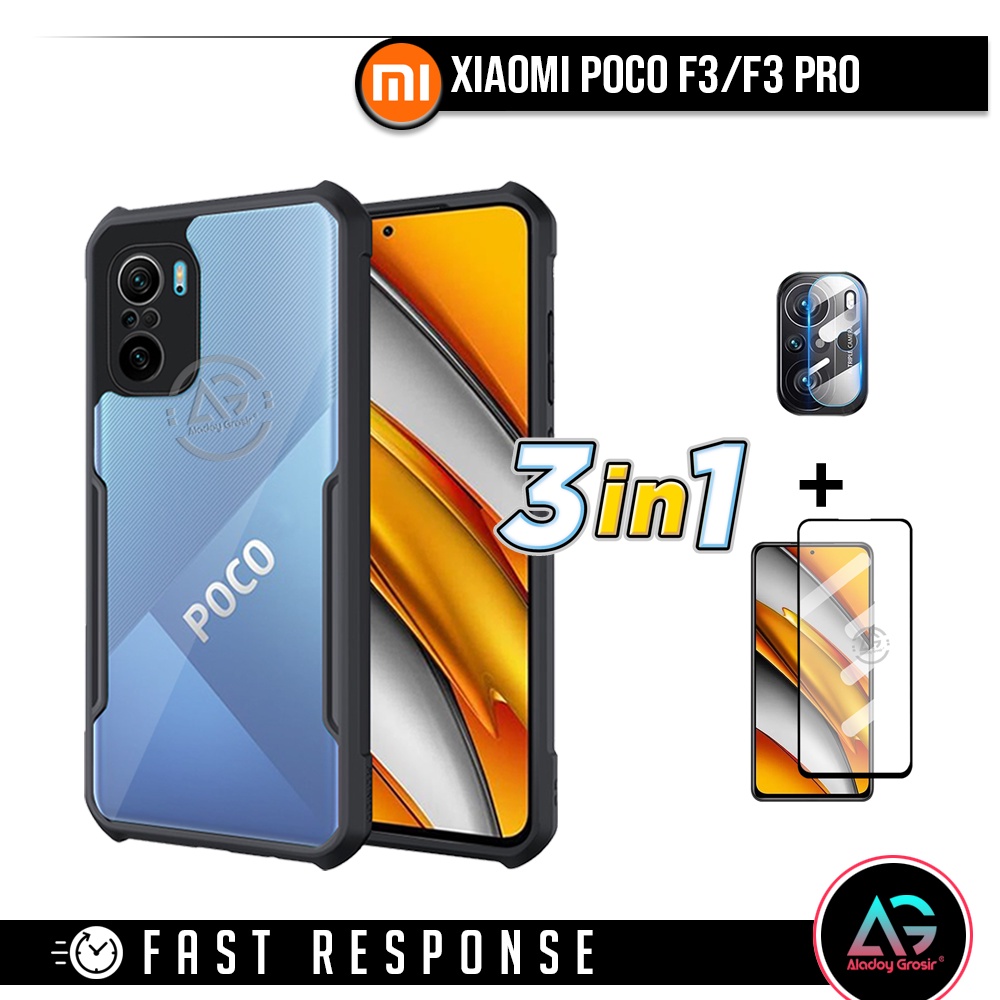 Jual Case Xiaomi Poco F3/F3 Pro Paket 3IN1 Casing Free Tempered Glass ...