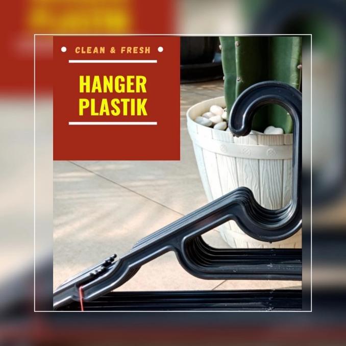 Jual (REGULER/CARGO) Hanger Hitam Plastik Laundry (1 GROSS) | Shopee ...