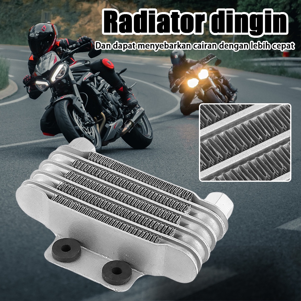 Jual Pengganti Radiator Pendingin Oli Mesin 5 Baris Engine Oil Cooler Radiator Untuk Motor 125 ...