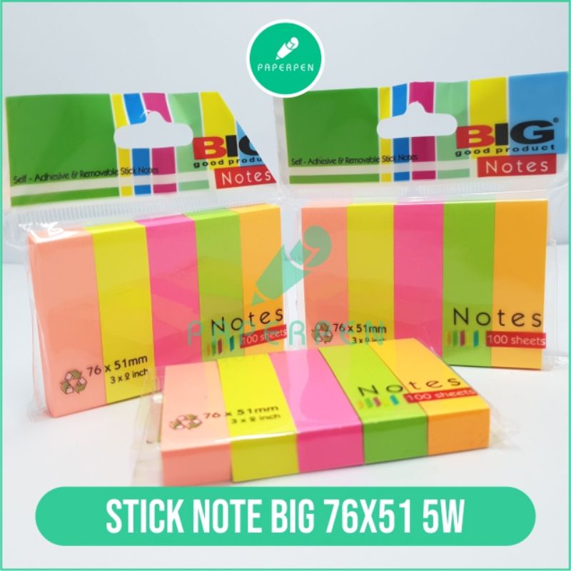 Jual Sticky Note Big 76X51 5 Warna | Shopee Indonesia