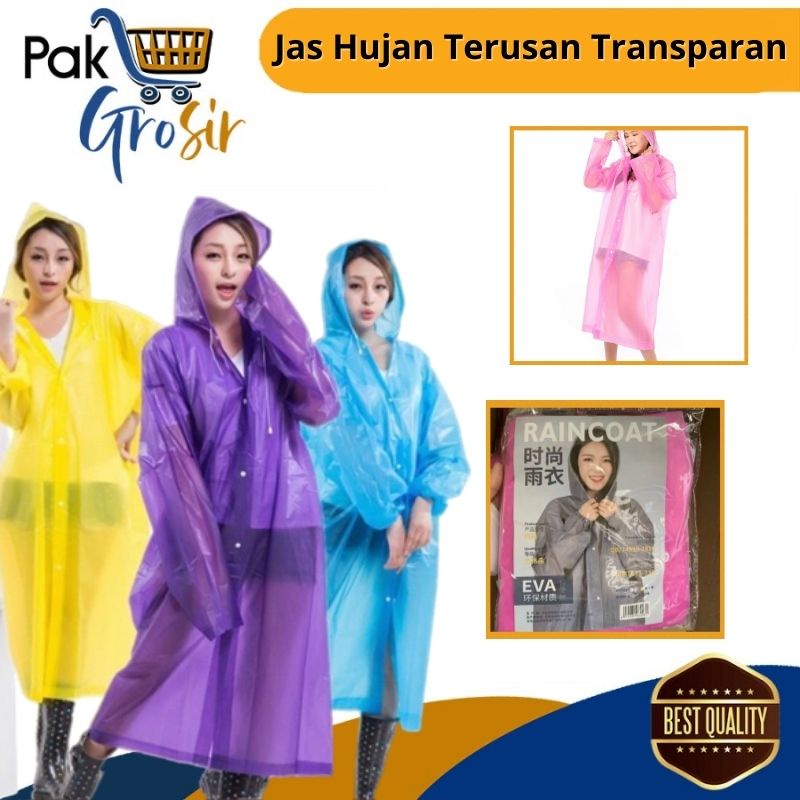 Jual Jas Hujan Terusan EVA RAINCOAT Bahan Tebal Mantel Hujan Anak Dan ...