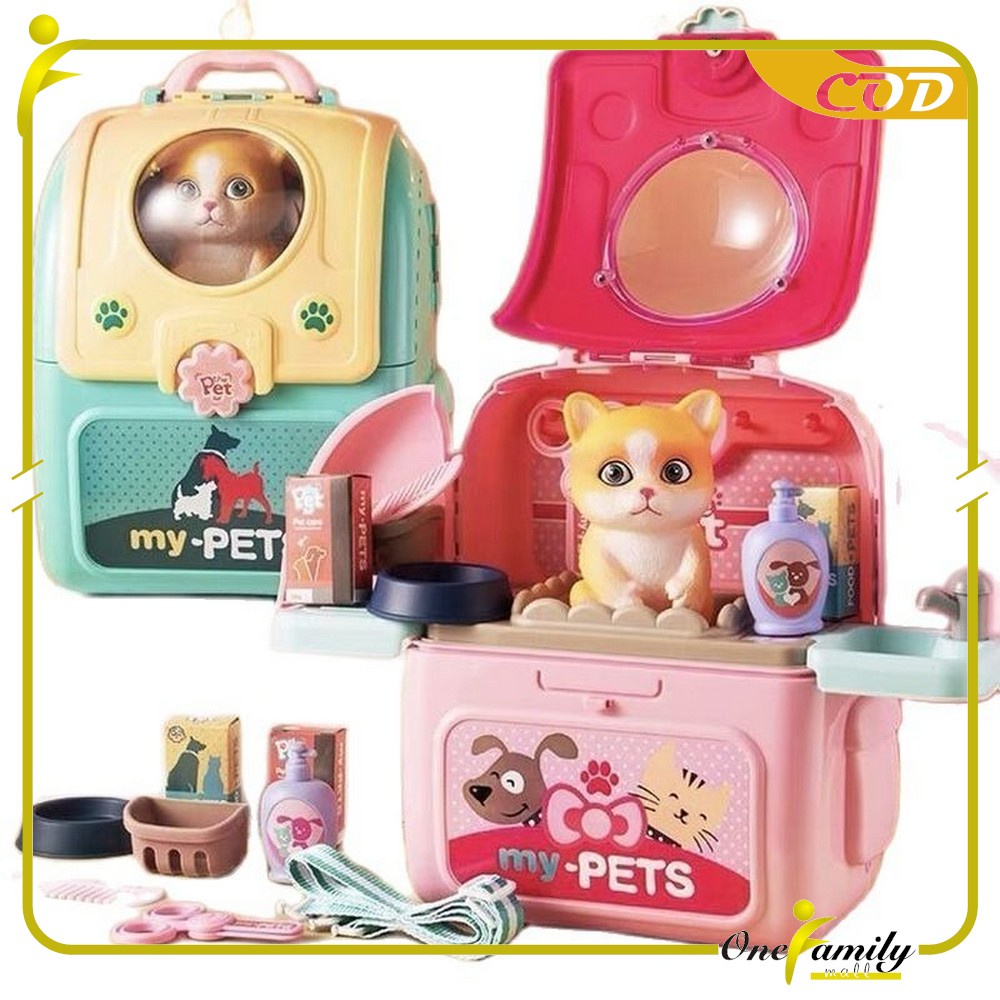 Jual ONE-M292-M293 Mainan Koper Backpack Set Maenan Anak Tas Ransel Pet ...