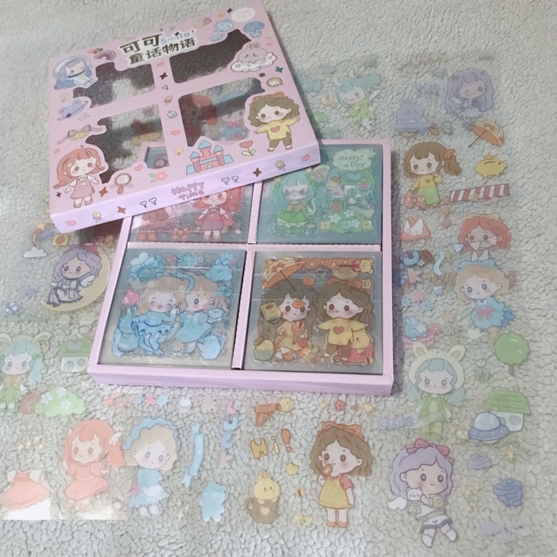 Jual STICKER LUCU AESTHETIC INNOCENT GIRL PVC 1 LEMBAR | Shopee Indonesia
