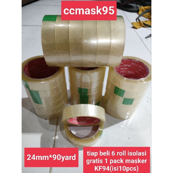 Jual Isolasi 24mm*90 yard / isolasi bening / isolasi super clear ...